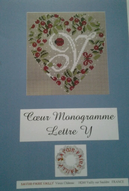 GRILLE DIAGRAMME POINT De Croix Coeur Monogramme Lettre Y Vailly Savoir ...