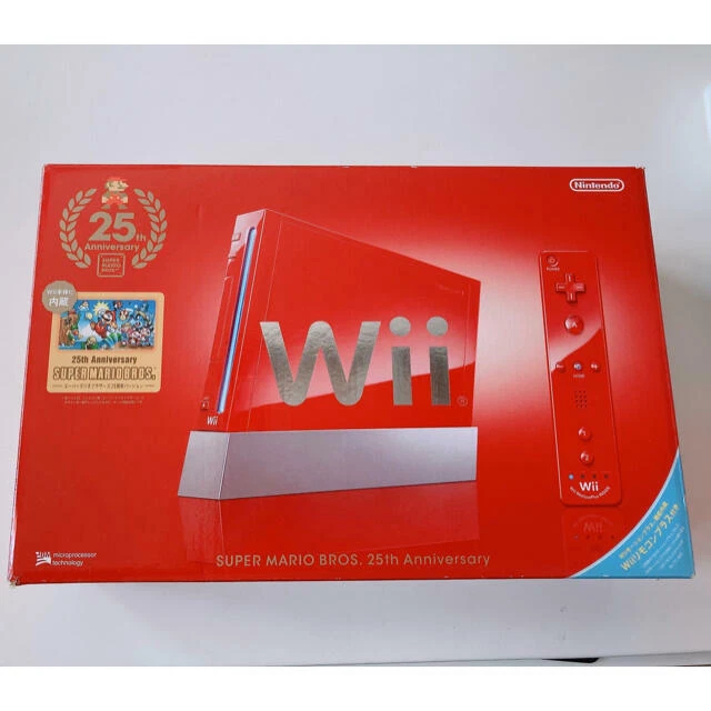 NINTENDO WII SUPER Mario Bros 25th Anniversary Limited Edition Red ...
