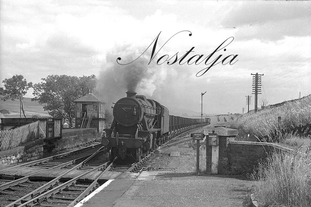 RAILWAY NEGATIVE STANIER 8F Horton in Ribblesdale Signal Box S&C 27th ...