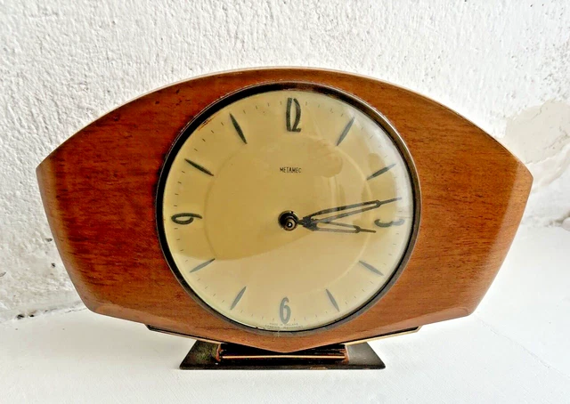 VINTAGE METAMEC MANTLE Clock MCM 1930s-1950s GWO £22.00 - PicClick UK