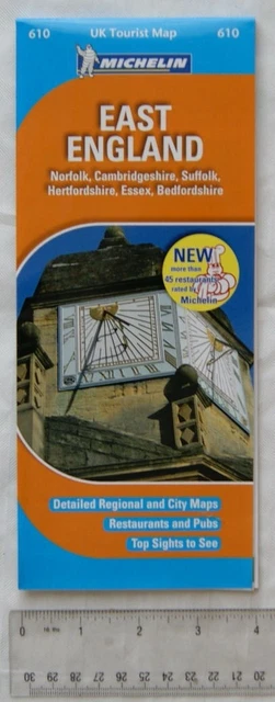 2009 MICHELIN MAP wipe-clean Tourist Map No. 610 East England £2.24 ...