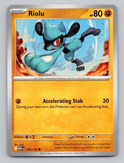 RIOLU #076/132 COMMON ME01: Mega Evolution Pokemon Pokemon £1.78 ...