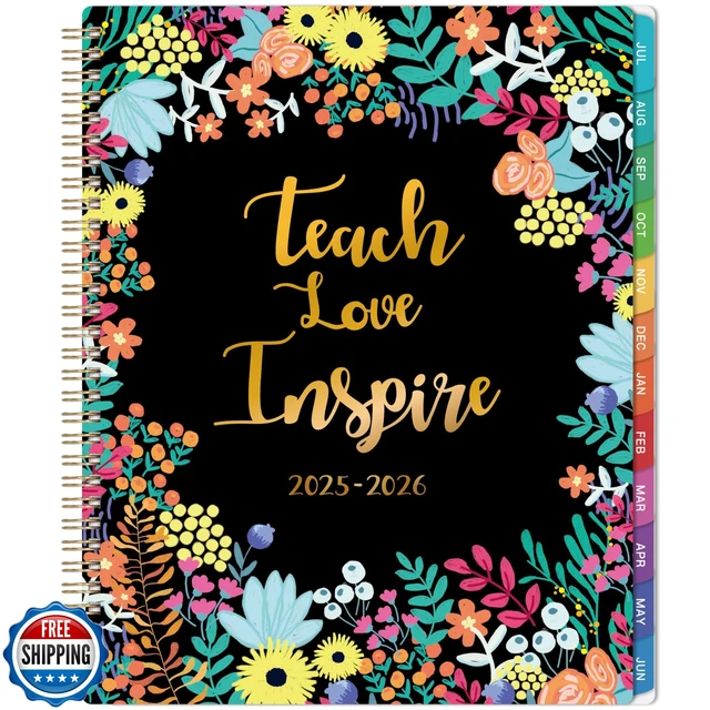 TEACHER PLANNER 2025-2026 - Academic Planner from July 2025 - June 2026 ...