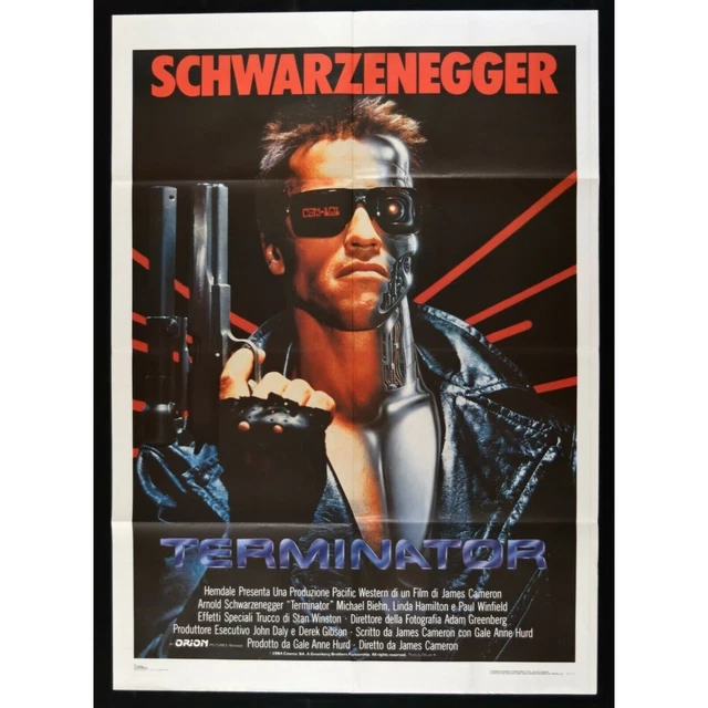AFFICHE 2F TERMINATOR Arnold Schwarzenegger Cameron 1ère Édition 1984 ...