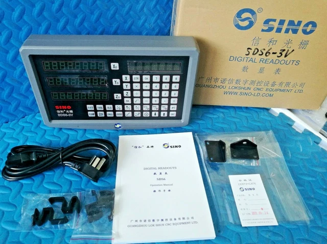 SINO 3 AXIS Digital Readout SDS6-3V for Lathe or Milling Machine DRO ...