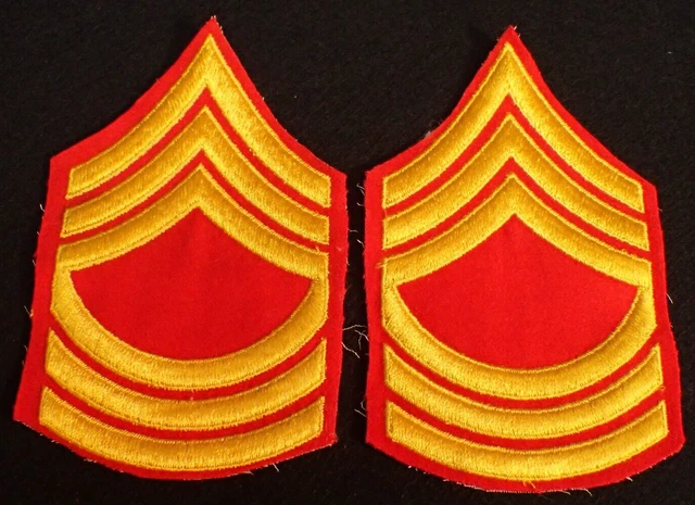 KOREAN, COLD WAR USMC Marine Corps Master Sergeant Chevrons Rank Patch ...