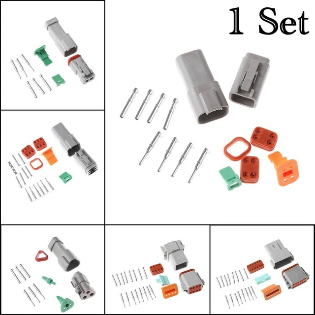 CABLE SEAL KITS Male and Female Waterproof Connector Socket Plug DT06 ...