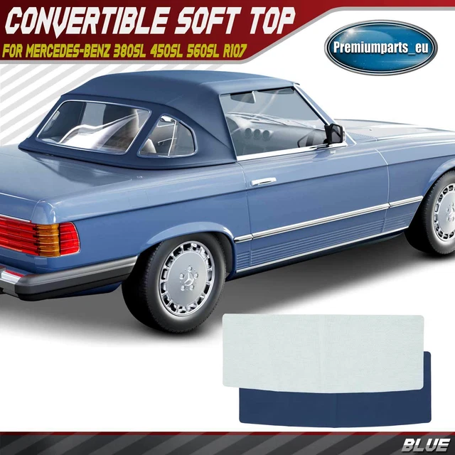 BLUE CONVERTIBLE SOFT Top for Mercedes-Benz 380SL 450SL 560SL R107 ...