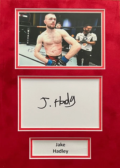 JAKE HADLEY FIRMATO a mano A4 display fotografico montato a mano ...