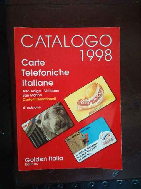 CATALOGO 1998 SCHEDE carte telefoniche - Collezione - Golden Italia editrice EUR 5,00 - PicClick IT