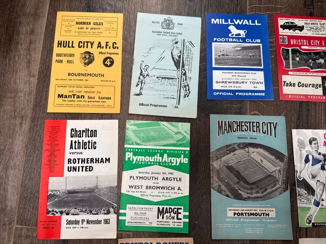 FOOTBALL PROGRAMMES JOB Lot 20 Count, 1962-65 Vintage £10.80 - PicClick UK