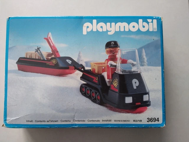 PLAYMOBIL 3694 MOTONEIGE noire / neuve & emballage d'origine - de 1991 ...