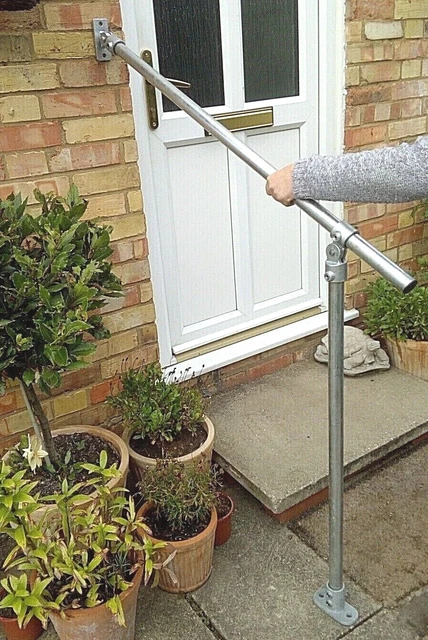 GALVANISED STEEL OUTDOOR Metal Handrail Adjustable Angle Stair Grab ...