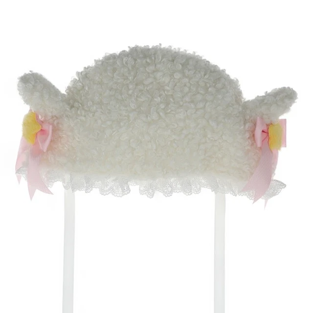 FURRY LAMB GIRLS Beanie Winter Hat Cartoon Beanie with Strap Cute Photo ...
