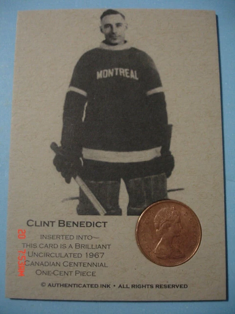 1967 GYPSY OAK/AUTHENTICATED Ink Canadian Centennial "Coin Card" Clint ...