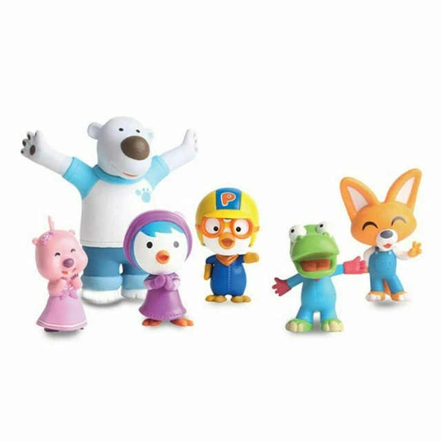 PORORO REAL FIGURE Set / 6 Character Figures / Korean Animation Toy EUR ...
