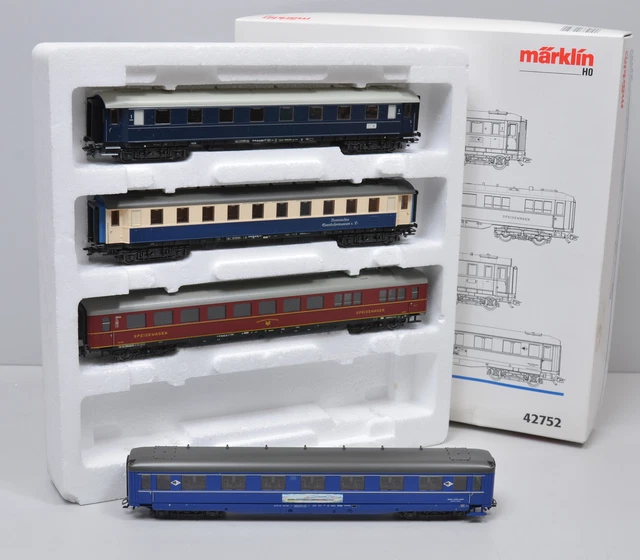 4-TLG. MÄRKLIN 42752 Schnellzugwagen-Set "Insider Tour ´96" / unbespielt / OVP EUR 35,50 ...