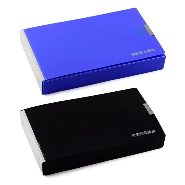 PLASTIC RECEIPT ORGANIZER Box Ticket Holder Check Folder Hold 350 ...