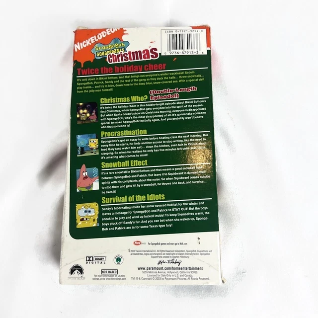 SPONGEBOB SQUAREPANTS - Christmas (VHS, 2003) Nickelodeon £12.94 ...