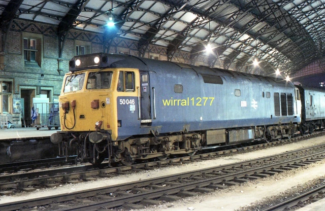 ORIGINAL RAILWAY NEGATIVE Class 50 50046 plus nameplate at Bristol £4. ...