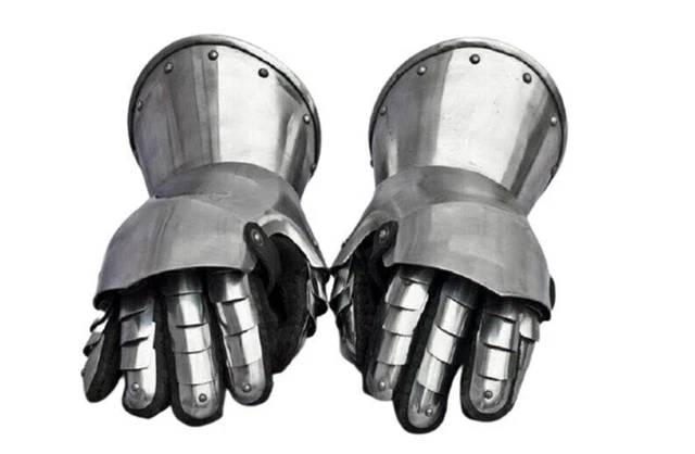 MEDIEVAL KNIGHT MITTEN Gauntlets ~ Combat Armour Hand Gloves ~ Larp ...