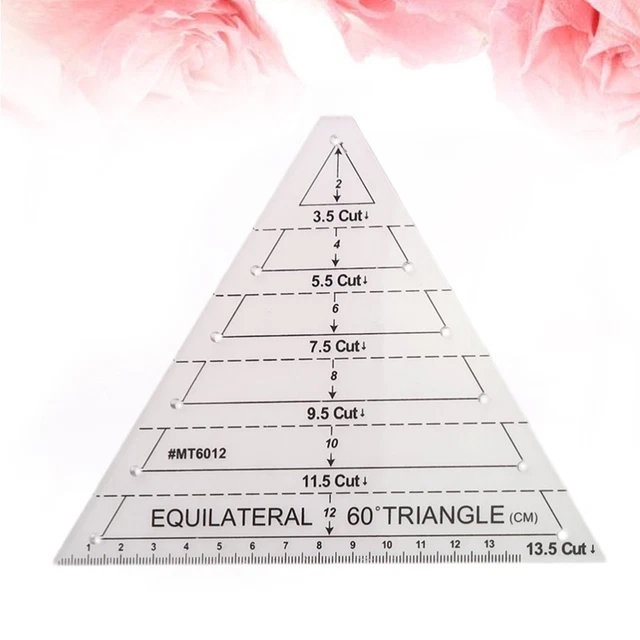 QUILTING RULER FABRIC Scale Triangle Template Patchwork Templates £6.83 ...