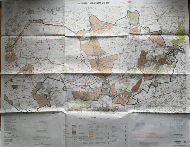 ORIGINAL BRITISH ARMY Map: Salisbury Plain Training Area - Centre ...