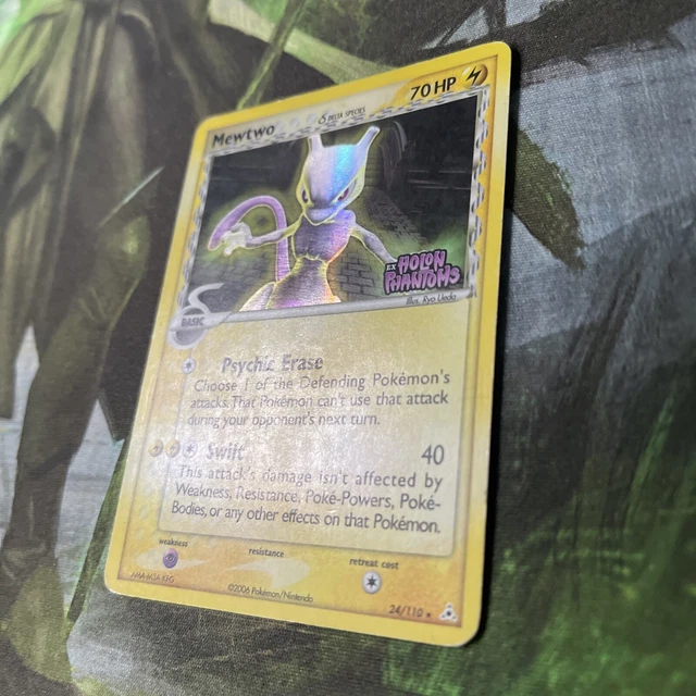CARTE POKÉMON MEWTWO 24/110 EX Holon Phantoms Delta espèce inversée ...