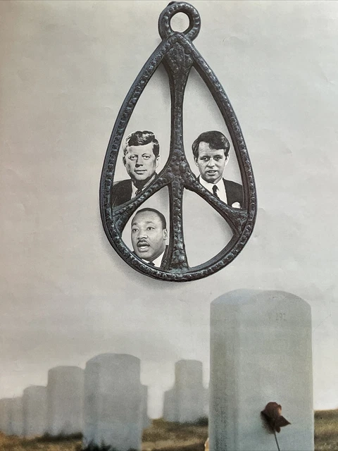 VINTAGE 1968 MLK JFK Bobby Kennedy Anti Vietnam War Protest Peace ...