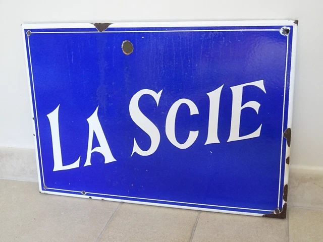 PLAQUE ÉMAILLÉE ANCIENNE VILLA LA SCIE old enamel art populaire EUR 220,00 - PicClick FR