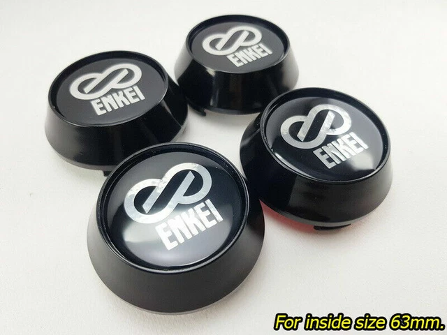 COVER RIM CENTER Caps Hub Wheels For ENKEI Logo Black Size 63mm. Car ...