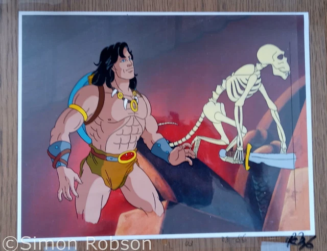CONAN ADVENTURER CARTOON 1992 Animation Cel Original Mit Hintergrund 32 ...