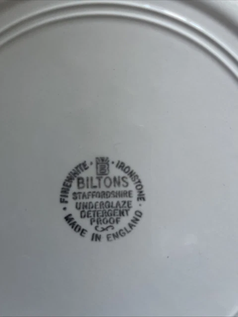 BILTON’S IRONSTONE DINNER Plate Vintage 60’s/70’s £8.66 - PicClick UK