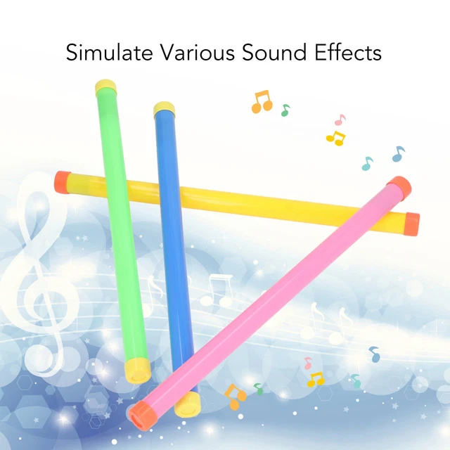 4PCS SOUND EFFECT Wands Kids Shaking Sound Toy Multi Color Funny Tube ...