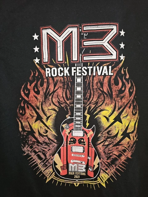 M3 ROCK FESTIVAL 2025 David Lee Roth Medium Mens Black Graphic Logo ...