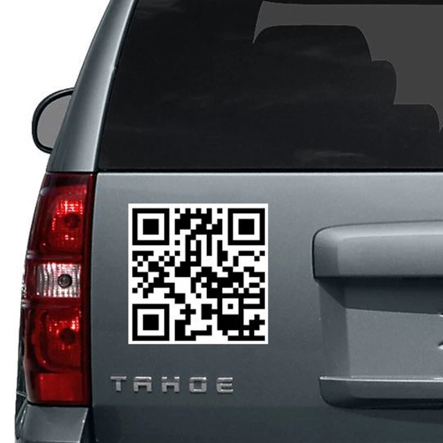 CUSTOM QR CODE Sticker Personalized Design Wall Business Vinyl ...