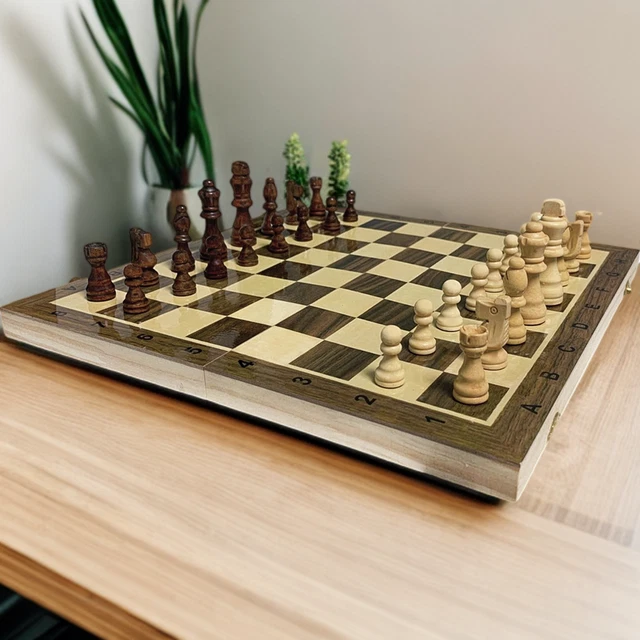 CHESS SET CHESS Board Game Kids Folding Chess Board 15 in Family Game Set Age 6+ £19.16 ...