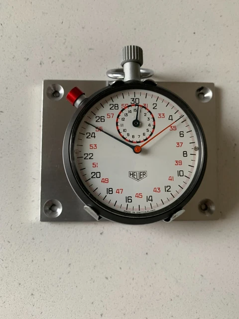 VINTAGE HEUER RATTRAPANTE Mechanical Stopwatch Dashboard Rally Timer £ ...
