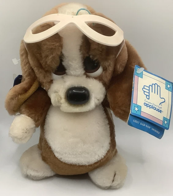 VINTAGE 1988 SAD Sam Plush dog Applause original tags collectible ...