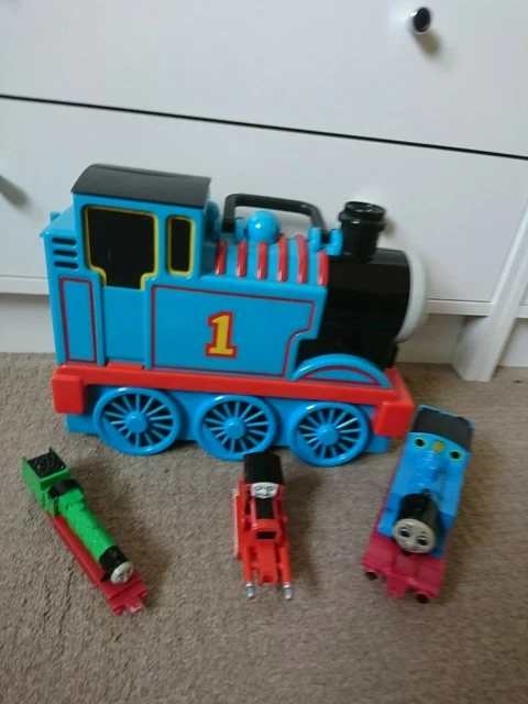 THOMAS THE TANK 3D Storage/Carry Case&3 Diecast Trains Ertl Rusty,Henry ...
