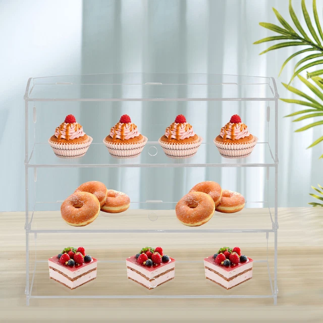 3-LAYER DISPLAY CABINET Case Acrylic Bakery Pastry Display Case ...