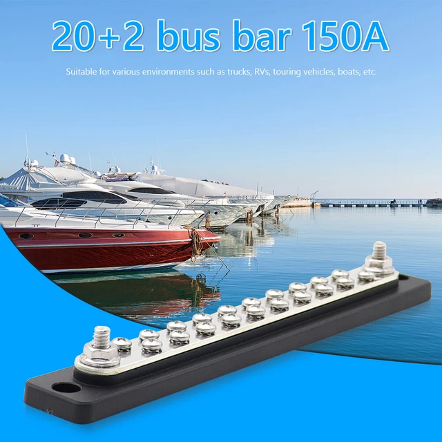 BUS BAR 48V 150 Amp Busbar with Clear Cover for Truck Boat RV (AOA1140 ...
