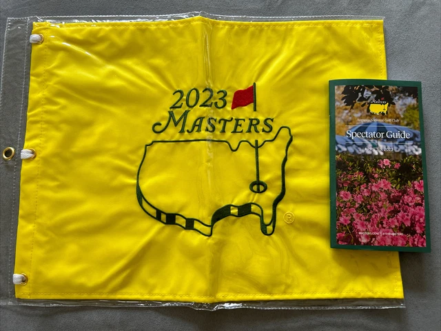 2023 MASTERS FLAG Pin Augusta National New In Plastic wih Specator ...