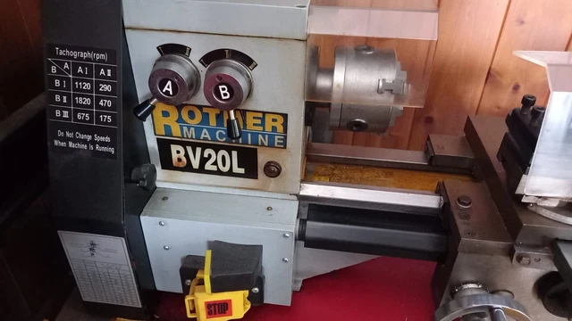 TORNIO SEMIPROFESSIONALE ROTHER MACHINE BV20L completo di mobile di ...