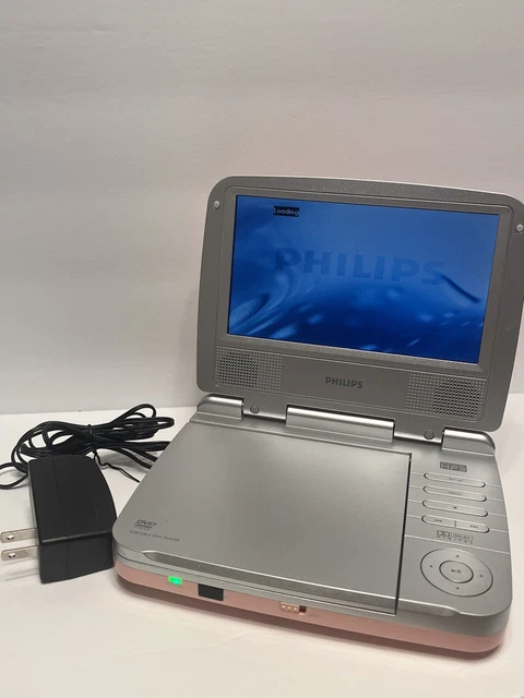 WORKING PHILIPS 7” Portable DVD Player With Chargers PET702/37 Tested ...