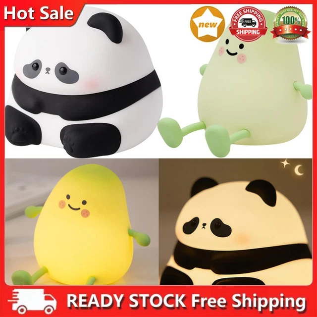SILICONE PATTING LAMP Cartoon Pat Night Light 1200mAh Cute Panda LED ...