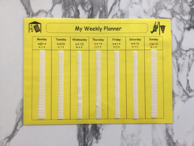 PECS/BOARDMAKER WEEK PLANNER Sheet for Autsm/ASD/ADHD/SEN/Aspergers $9. ...