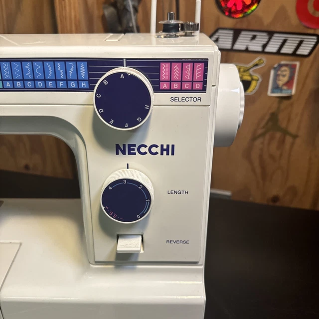 NECCHI OMEGA 6011 15-Stitch Series Free Arm Oscillating Shuttle Sewing ...