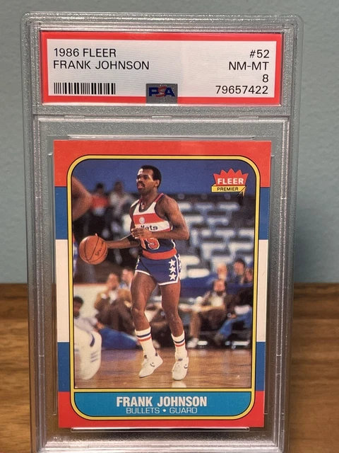 FRANK JOHNSON NEUF/COMME NEUF PSA 8 GRADE FRAIS/PLAQUE 1986 Fleer #52 ...