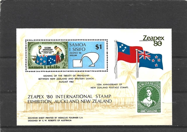 SAMOA 1980 ZEAPEX '80 Stamp Expo Mini Sheet MNH $1.82 - PicClick CA